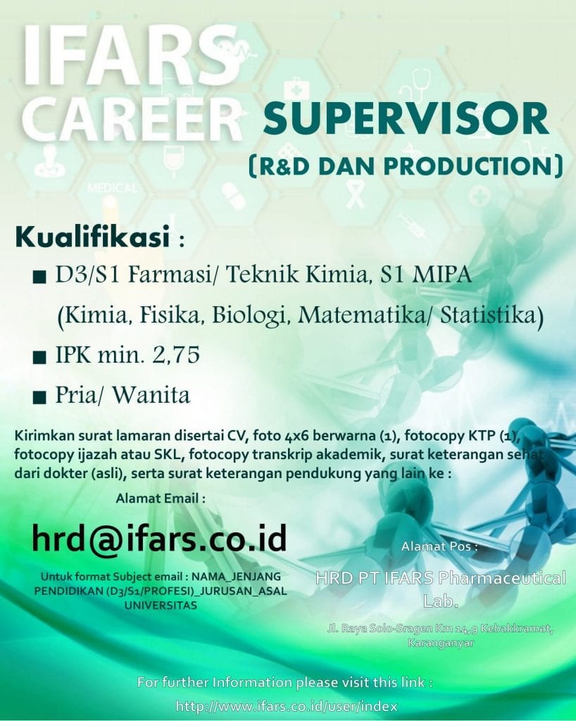 PT IFARS Pharmaceutical Laboratories – Portal Alumni Universitas Gadjah ...
