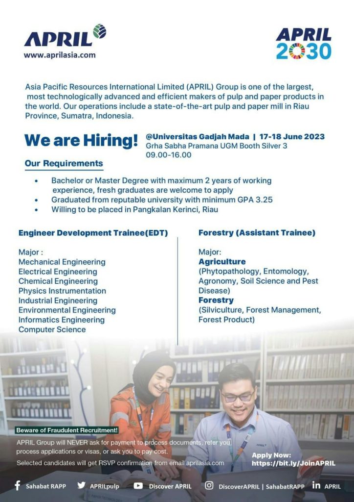 PT Riau Andalan Pulp and Paper – Portal Alumni Universitas Gadjah Mada