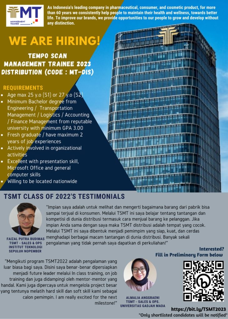 PT Tempo Scan Pacific Tbk – Portal Alumni Universitas Gadjah Mada