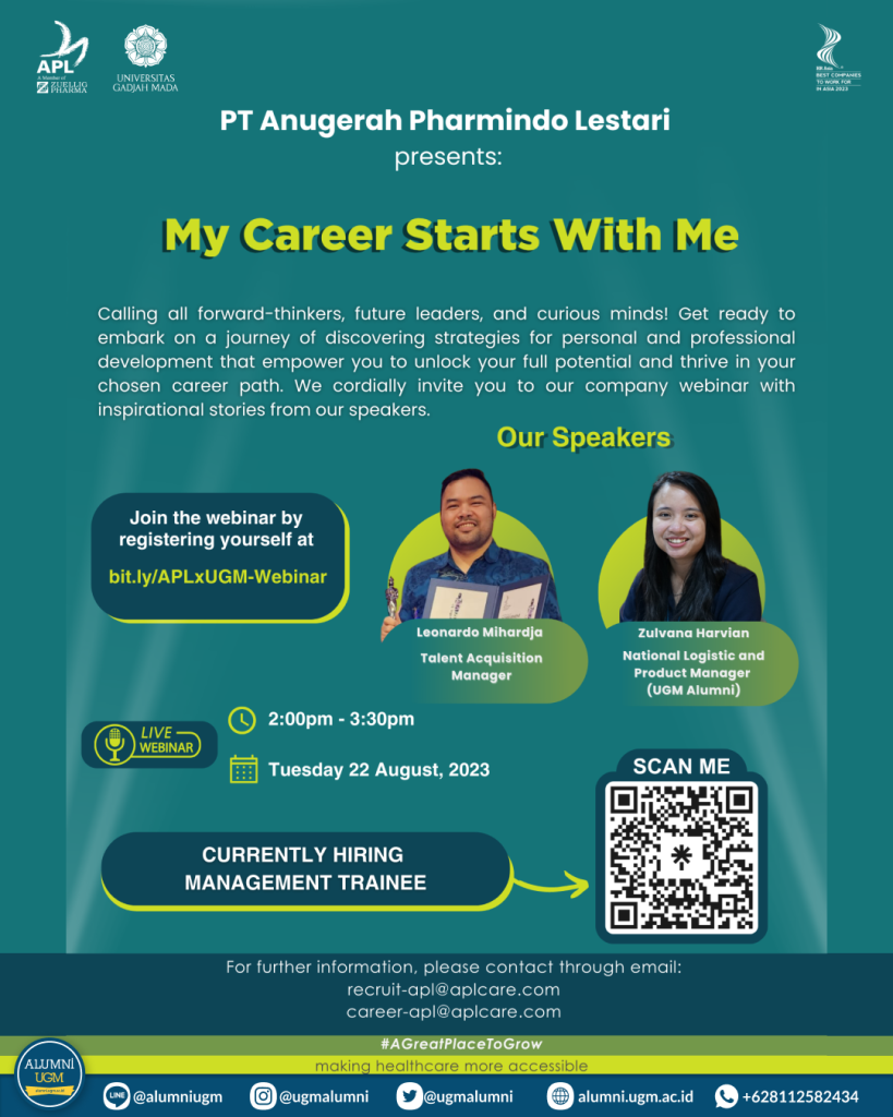 Webinar PT Anugerah Pharmindo Lestari (APL) – Portal Alumni Universitas Gadjah Mada