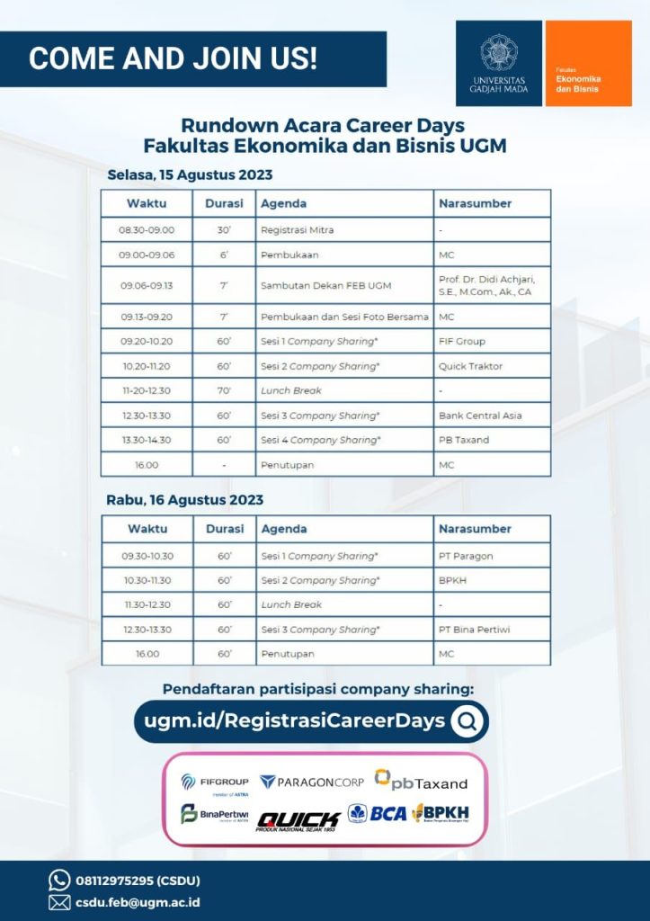 Career Days Fakultas Ekonomika dan Bisnis UGM – Portal Alumni ...