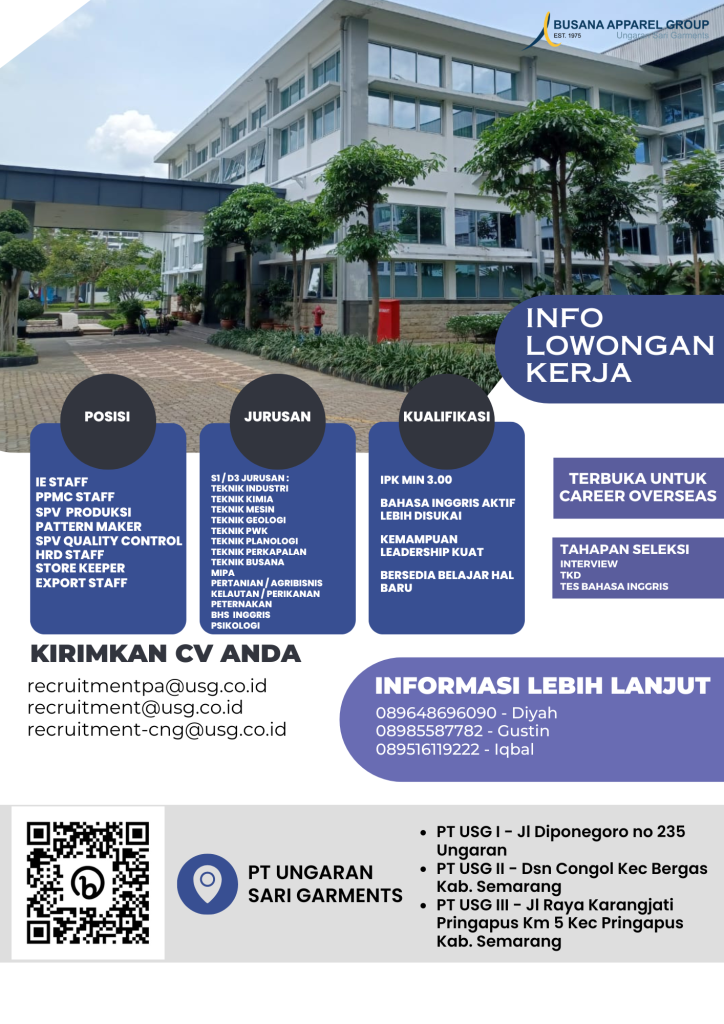 PT Ungaran Sari Garments – Portal Alumni Universitas Gadjah Mada