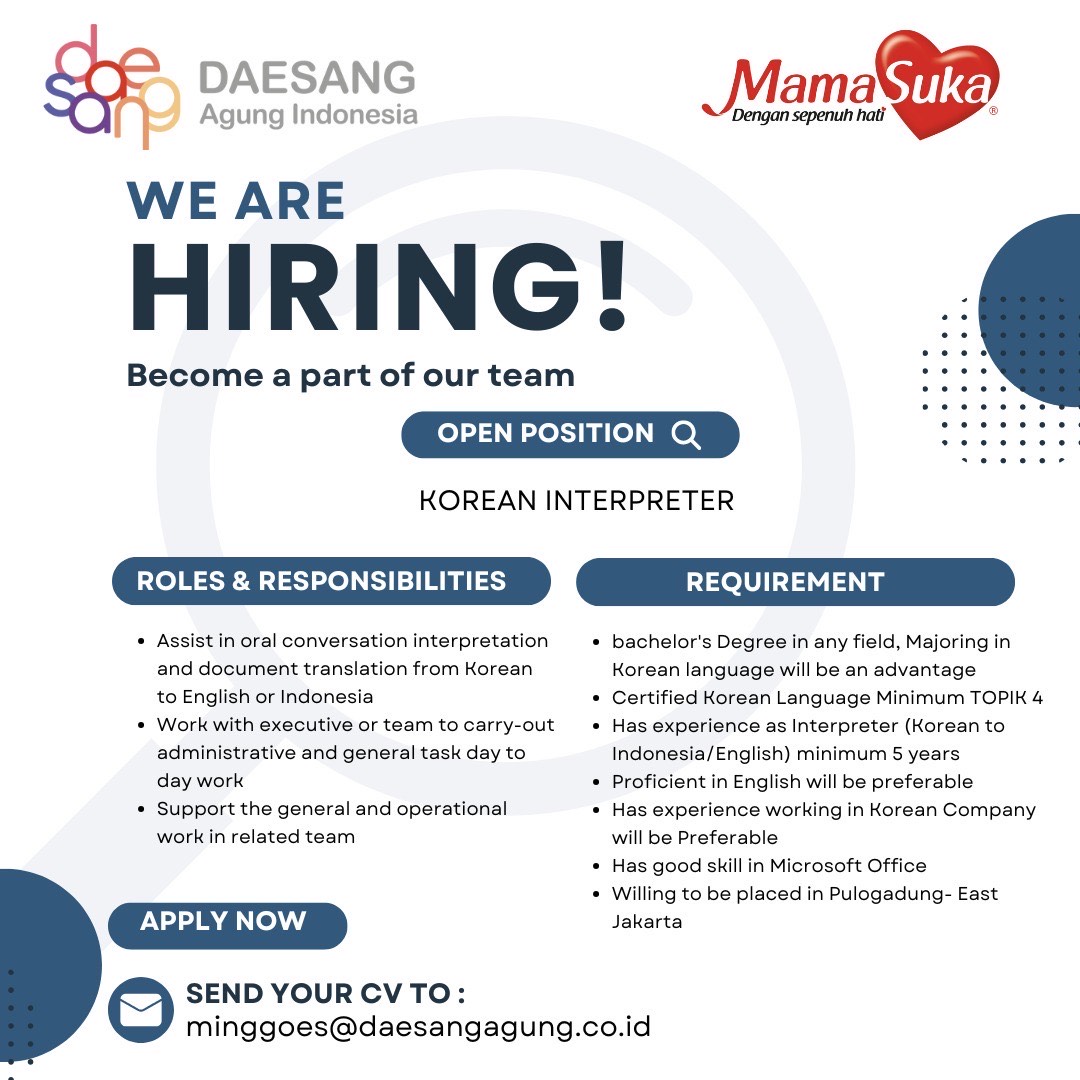 PT Daesang Agung Indonesia – Portal Alumni Universitas Gadjah Mada